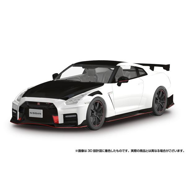 アオシマ 1/24 楽プラ スナップカー No.02-BW R35 NISSAN GT-R NISMO Special edition 2022 ブリリアントホワイトパール プラモデル■メーカー：青島文化教材社(AOSHIMA)