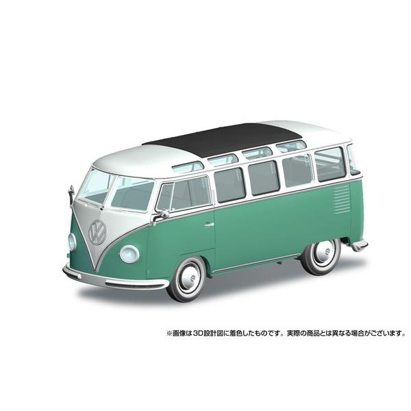【発売日：2026年11月30日】アオシマ 1/32 楽プラ スナップキット No.30-WT フォルクスワーゲン バス(ブルーホワイト×ターコイズ) 色分け済プラモデル■メーカー：青島文化教材社(AOSHIMA)