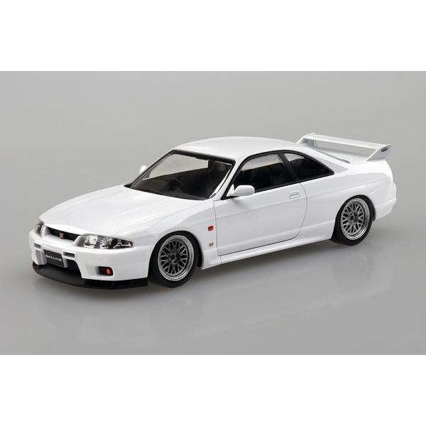 アオシマ 1/32 楽プラ スナップキット No.21CU-WE ニッサン R33スカイラインGT-R カスタムホイール(ホワイト) プラモデル■メーカー：青島文化教材社(AOSHIMA)