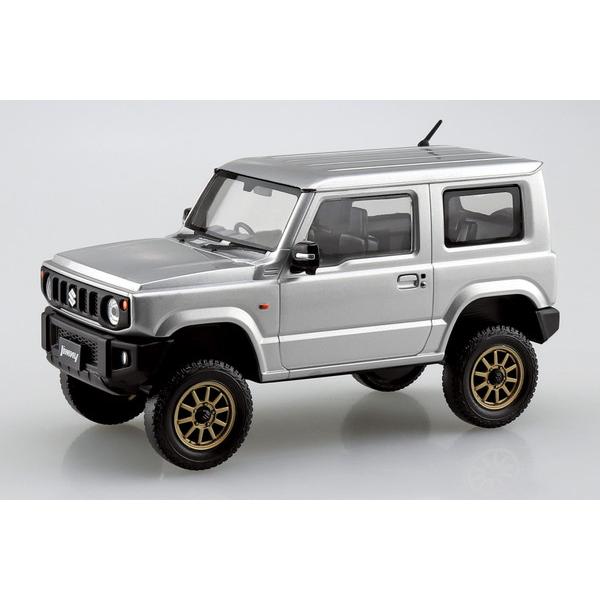 アオシマ 1/32 楽プラ スナップキット No.09CU-SS スズキ JB64 ジムニー カスタムホイール(シルキーシルバーメタリック) 色分け済プラモデル■メーカー：青島文化教材社(AOSHIMA)