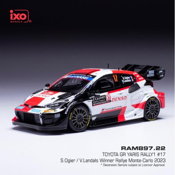 IXO MODELS 1/43 トヨタ GR ヤリス RALLY1 2023年モンテカルロラリー優勝 #17 S.Ogier/V.Landais 完成品ダイキャストミニカー RAM897■メーカー：イクソモデル(IXO MODELS)