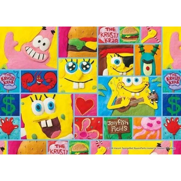 ジグソーパズル 108ピース SPONGEBOB TILE ART （スポンジ・ ボブ タイルアート） 25.7×18.2cm  108-094■メーカー：アップルワン(APPLEONE)