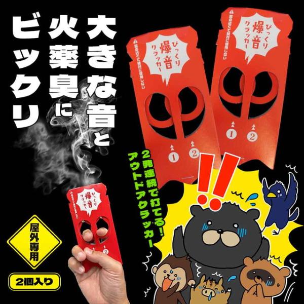 カネコ びっくり爆音クラッカー ２個入 イベント 害獣 威嚇 屋外専用 日本製 BKC■メーカー：カネコ