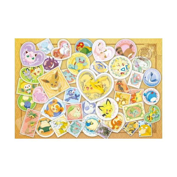 ポケモン切手風アートジグソーパズル!かわいいポケモンたちが切手風のアートになってジグソーパズルになりました。ピカチュウやイーブイなどの人気ポケモンやアローラの姿のかわいいポケモンたちがいっぱいです。付属品:パズル専用のり・のりヘラ■ピース数...