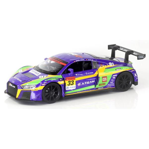 「RMZ Hobby」社製「エヴァンゲリオンレーシング Audi R8 LMS GT3 エヴァ RT 初号機」の1/32スケールダイキャストカーが登場。プルバック機能や、ボンネットの開閉などのギミック付き。前輪サスペンションを押すとエンジン...