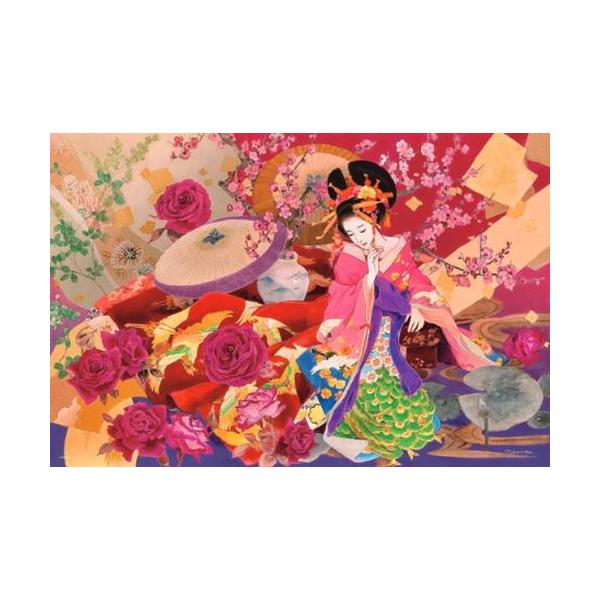 【発売日：2023年11月11日】美人画の第一人者・「春代」が描く、世にも艶やかな女性。■ピース数：1000ピース■完成サイズ：50×75cm■該当パネルナンバー：10（別売）■メーカー：エポック(EPOCH)