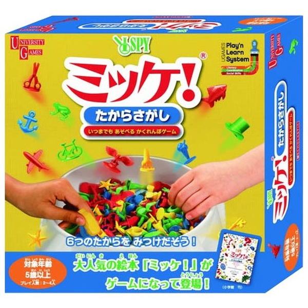 絵本の世界が、さわって遊ぶボードゲームになった！シリーズ累計835万部の大人気を誇るさがしっこ絵本『ミッケ！』の世界を再現したボードゲームです。さまざまな色・形のフィギュアがいっぱい入ったボウルの中からお題カードと同じ色・形のフィギュアを制...