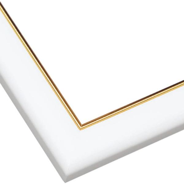 ジグソーパズル用フレーム ゴールドモール木製パネル ホワイト (73.5×51cm/パネルNo.10-T) MP107-H■メーカー：ビバリー(BEVERLY)