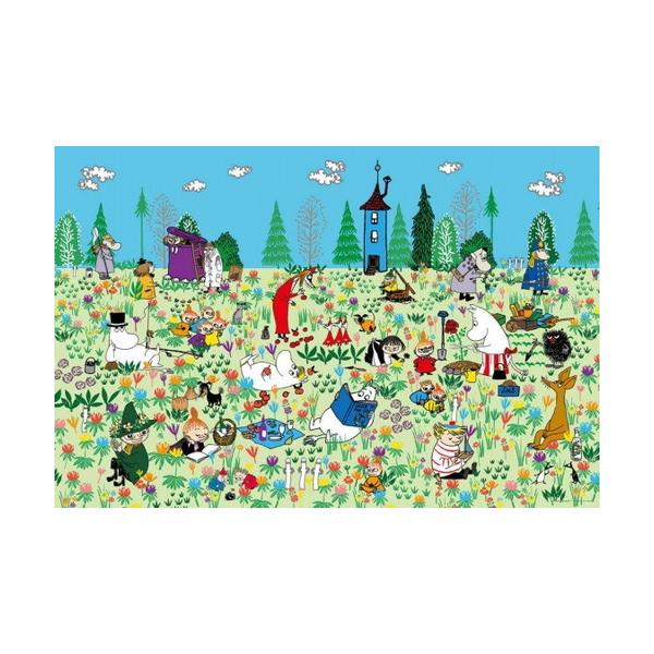 ムーミンのジグソーパズルに新製品が登場！やのまんだけのオリジナルアートです。ムーミン谷のお花畑で、ピックニック。みんなで思い思いにのんびり過ごす姿に癒されます。■ピース数：1000ピース■完成サイズ：50x75cm■該当パネルナンバー：10...