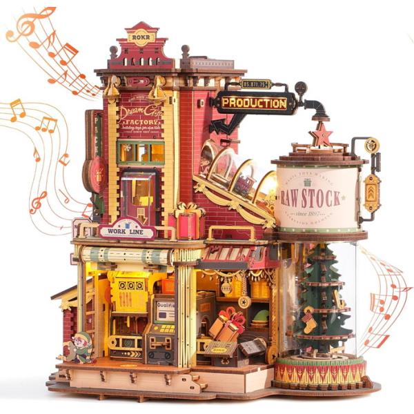 立体パズル 木製 3D ウッドパズル ギフト工場■メーカー：ROKR