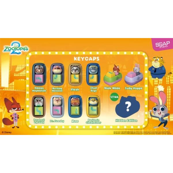 ディズニー ズートピア2 ブラインドボックス キーキャップ　BOX　10個入■メーカー：SOAP STUDIO