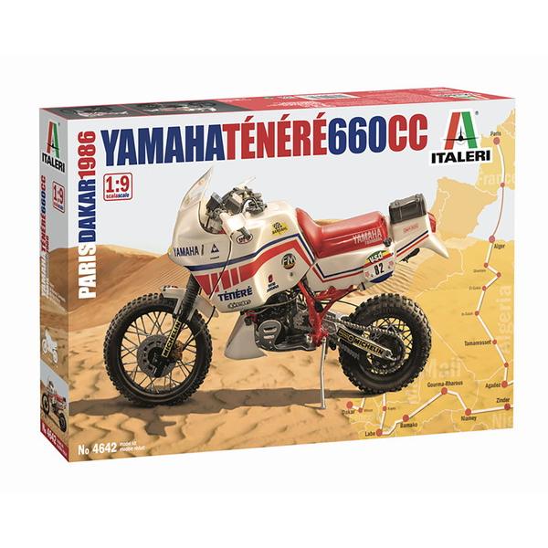 ■大好評!!日本限定パッケージ&amp;日本語説明書付属!! ■1986年パリ・ダカールラリーに参加したバイク、ヤマハ・テネレ660を1/9スケールで再現したプラスチックモデル組立キット■仕上がりの全長は240mmでフレームやエンジンのメカ...