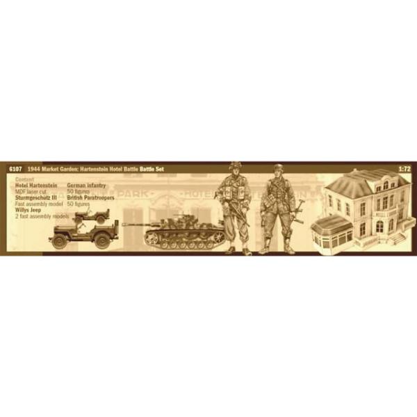 イタレリ 1/72 WW.II マーケット・ガーデン作戦 ホテル "ハルテンシュタイン" 情景セット プラモデル IT6107■メーカー：イタレリ(ITALERI)