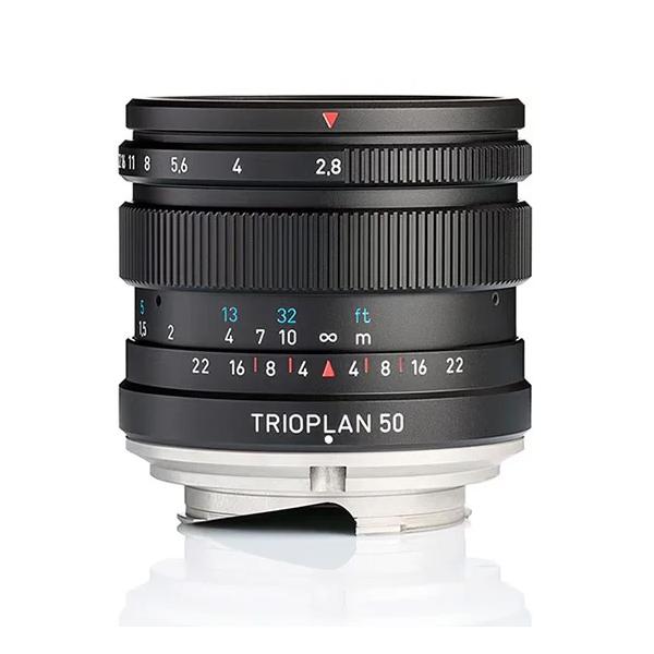 ドイツ製高級単焦点MFレンズ、Meyer Trioplan 50mm F2.8 II ライカ Rマウント。仕様焦点距離：50mm / F2.8-F22画角：46°レンズ構成：3 群3 枚絞り羽根：12 枚フィルター径：52mm最短撮影距離：...