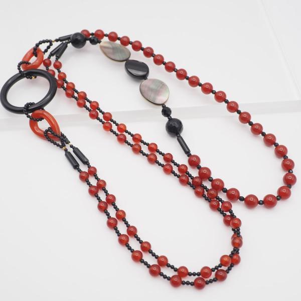 ご覧いただきありがとうございます。商品説明を最後までよくご確認頂き、ご検討ください。★商品サイズ(約)首周り:86cm総重量:70.5g多少の擦れ、小傷、若干の糸、ワイヤーの伸びが見られる場合がございますが、比較的に状態は良いです。商品サイ...