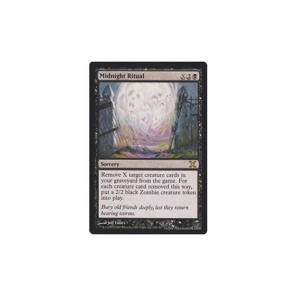 ★マジック:ザ・ギャザリング「基本セット第１０版」収録■カード名：真夜中の儀式/Midnight Ritual　【R】 ※英語版※シングルカードの状態について※当店のシングルカードは入荷時に1枚1枚状態確認を行っております。チェック後、速や...