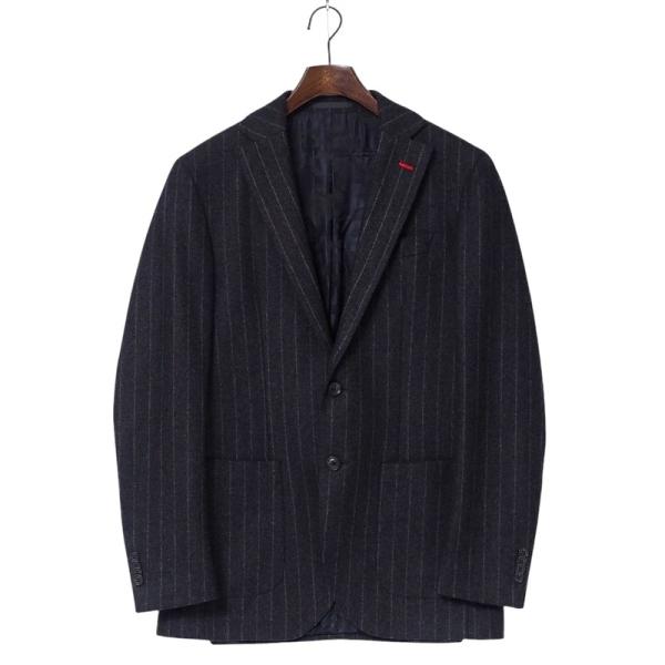 ■美品■Alberto Bresci アルベルト ブレーシ テーラードジャケット サイズ46R /LUIGI BIANCHI MANTOVA ヴィターレ バルベリス カノニコ社生地 ウール ストライプ ブランド古着【中古】20241119/...