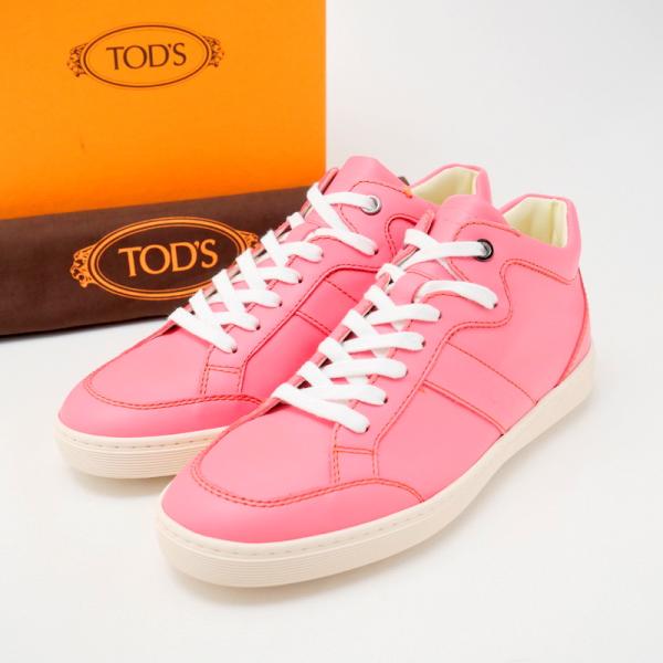 ■未使用品■TOD'S トッズ SPORT CASSETTA JL POLACCO スニーカー サイズ38 靴 レザー ピンク イタリア製 20241211/RA2507〜商品情報〜【ブランド】TOD'S / トッズ【サイズ】表記サイズ：3...