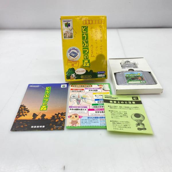 ブランド：Nintendo/任天堂型番：NUS-NAFJ-JPNゲーム機種：NINTENDO 64作品名：”どうぶつの森”＊起動のみ確認しました。＊外箱にイタミがあります。