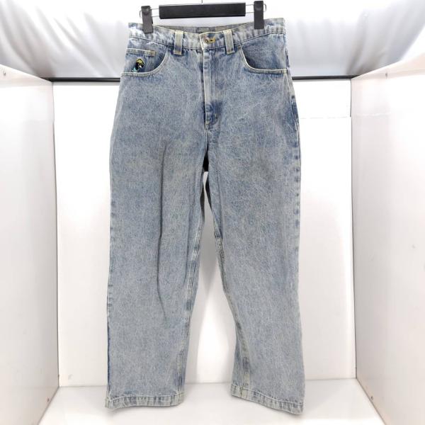 対象：メンズモデル：ワイドデニムパンツ生産国：中国素材1：コットンブランド(フリー入力)：9090×centimeter表記サイズ：Mウエスト：約38cm股上：約31cm股下：約71cm※素人寸法になりますのでサイズは目安としてお考えくださ...