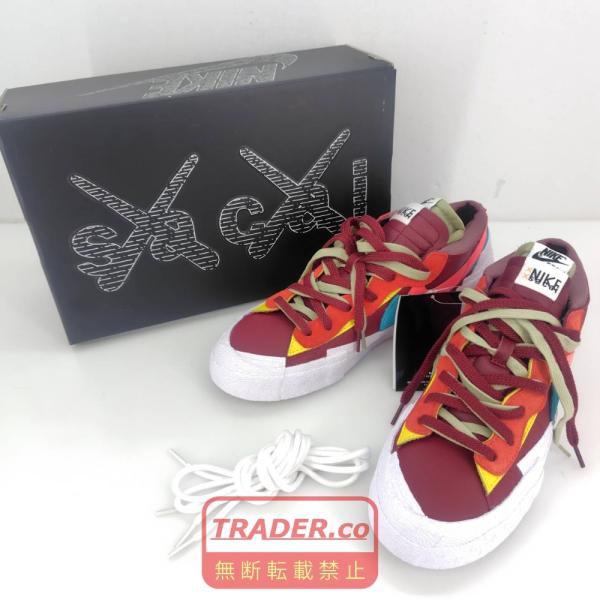 型番：DM7901-600対象：メンズカラー1：ボルドーモデル：ブレーザー ロー BLAZER LOWブランド(フリー入力)：KAWS × sacai × NIKE 28.0cm US 10 UK 9・目立った汚れはないように思います・シュ...