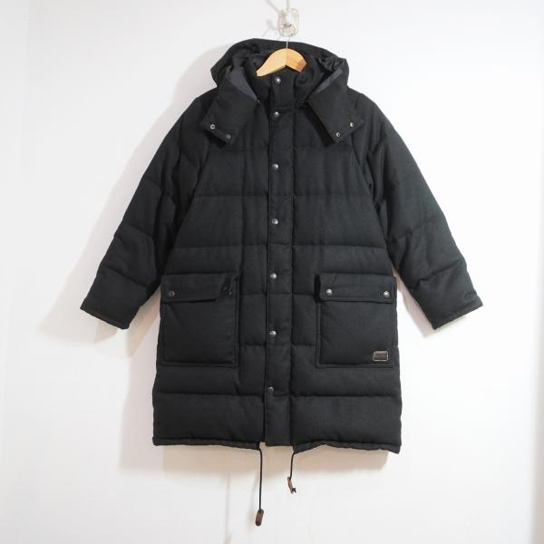 【商品名】ARMEN (0) フランス製　ウール　ロングダウンジャケット　ダウンコート　黒　アーメン　J11-97【表示サイズ】0【実寸サイズ】着丈：約85cm身幅：約54cm袖丈：約47cm (脇下から計測)肩幅：約38cm※実寸サイズは...