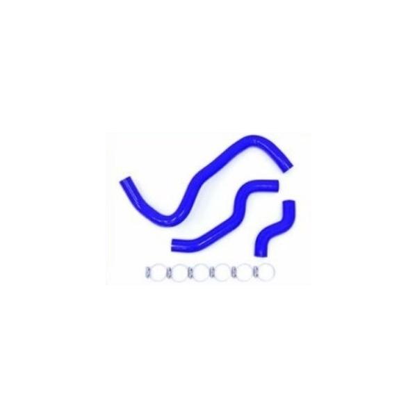 カプチーノ　EA21R用発色が鮮やかな、耐圧ブルーシリコンを採用したラジエターホース。ホースの厚さは、トリプルレイヤー構造の4，5mmトライドン製のホースバンドがセット