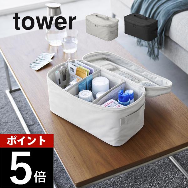 point 1 位置を調節できるポケット付きの仕切りpoint 2 細かく仕分けて薬や小物がすぐに見つかるpoint 3 3か所の取手で取り出しやすいpoint 4 アウトドア用品や裁縫道具の収納にも位置を調節できる仕切りで自由にスペースを...