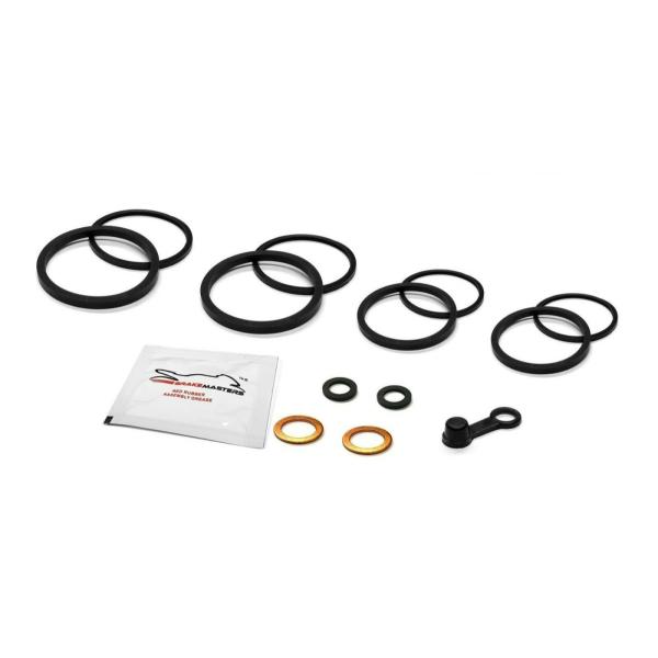 aprilia RS125に適合するフロントブレーキキャリパーのオーバーホールキット(シールキット)です。こちらはフロント1キャリパー分となります。・アプリリア4ピストンラジアルキャリパー専用（2枚目の写真をご参照下さい。こちらはシールキッ...