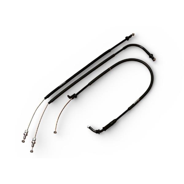 BMW R1100Sに適合するスロットルケーブルセットです。こちらは純正互換品となります。・OEM参考品番；32 73 7 692 489 (Upper cable)32 73 7 692 565 (Left valve cable)32 ...