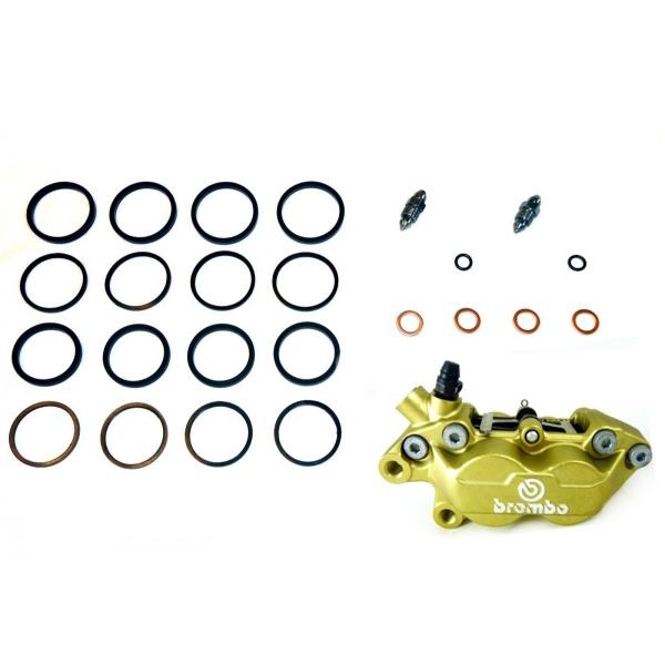 ブレンボ P4 30/34mm異径ピストン 40mmピッチキャリパーに適合するリビルド(オーバーホール)キットです。こちらは2キャリパー分となります。・ブランド：Brakemasters□キット内容・ダストシール x8・プレッシャーシール ...