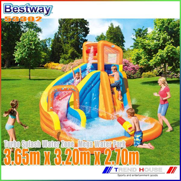 【メーカー】　　BESTWAY【モデル名】　　H2OGO! Turbo Splash Water Zone_Mega Water Park【メーカー型番】　　53302【サイズ】　　幅 3.65m x 奥行 3.20m x 高さ 2.70m...