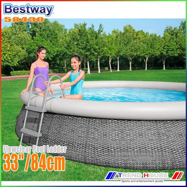 【メーカー】　　BESTWAY【モデル名】　　Flowclear Flowclear Pool Ladder【メーカー型番】　　58430【サイズ】　　84cm 【商品詳細】　　・大型プール専用の2段の組み立て式ハシゴになります。・高さが8...