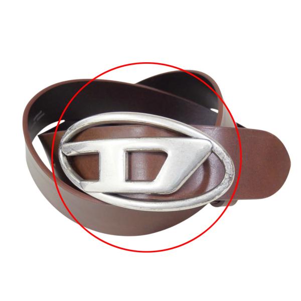 DIESEL ディーゼル レザーベルト X08516 PR666 B-1DR メンズ レディース ダークブラウン