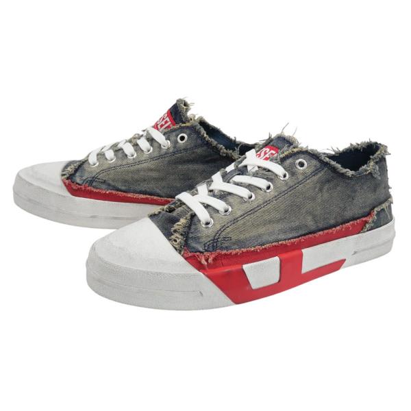 DIESEL ディーゼル ローカットスニーカー Y03722 P7521 / S-D VERSE LOW II メンズ インディゴブルー 2026春夏新作