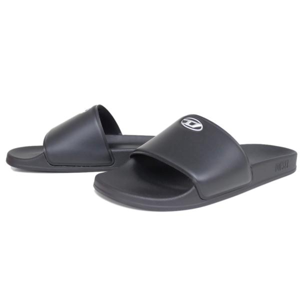 DIESEL ディーゼル シャワーサンダル Y03914 P7621 / SA-BLOOP STARP W レディース ブラック 2026春夏新作