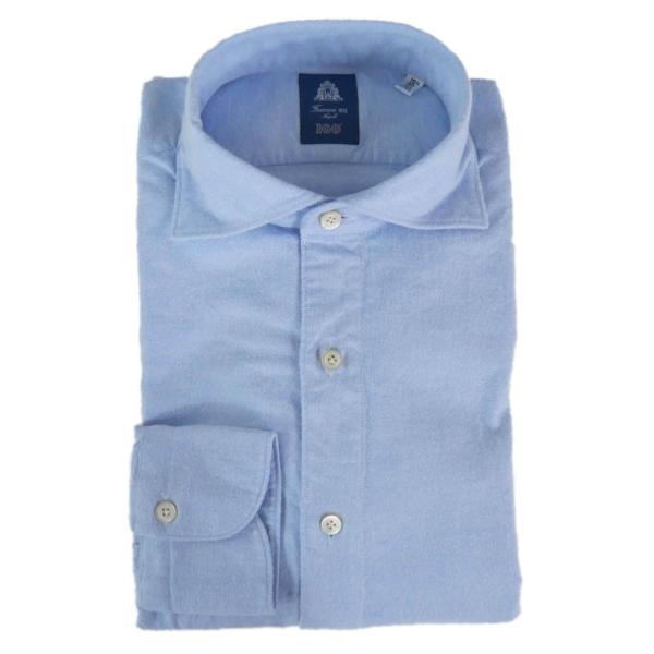 FINAMORE フィナモレ カッタウェイ シャツ TOKYO 460155 C0615 SIMONE 長袖 メンズ ライトブルー