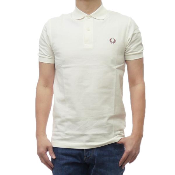 FRED PERRY フレッドペリー 鹿の子 ポロシャツ M6000 THE FRED PERRY SHIRT 半袖 無地 ワンポイント ブランド ロゴ カジュアル スポーティ コットン 大きいサイズ メンズ オフホワイト