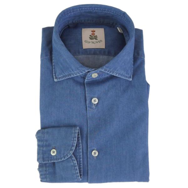 GUY ROVER ギローバー カッタウェイシャツ V2670L 552402 メンズ インディゴブルー