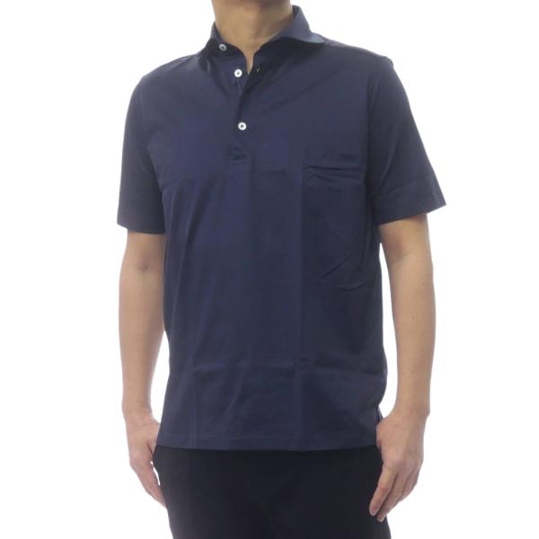 GIANNETTO ジャンネット スムースポロシャツ 61181 / POLOSHIRT/MM メンズ ネイビー 2026春夏新作