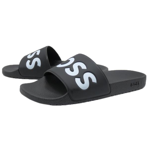 HUGO BOSS ヒューゴボス シャワーサンダル 50536835 10251721 / Aryeh-Slid-ndvlg メンズ ブラック×ホワイト 定番人気商品