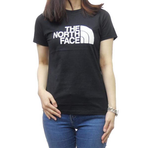 THE NORTH FACE ノースフェイス クルーネック Tシャツ NF0A8A6D / W S/S EASY TEE 半袖 ブランド ロゴ カジュアル スポーティ レディース ブラック