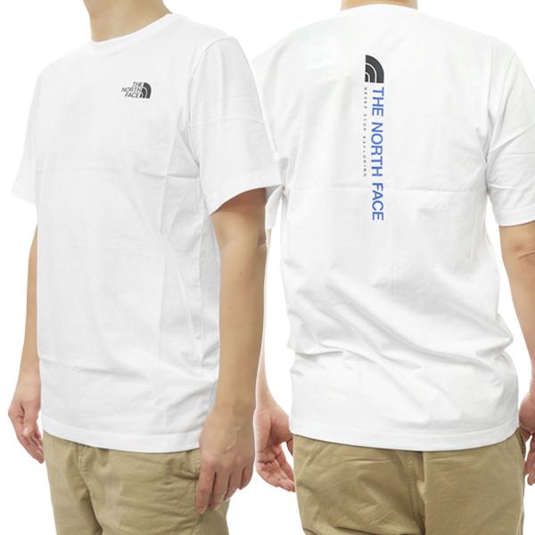 THE NORTH FACE ノースフェイス クルーネック Tシャツ NF0A8GV1 / M VERTICAL REGULAR SHOR メンズ ホワイト 2026春夏新作