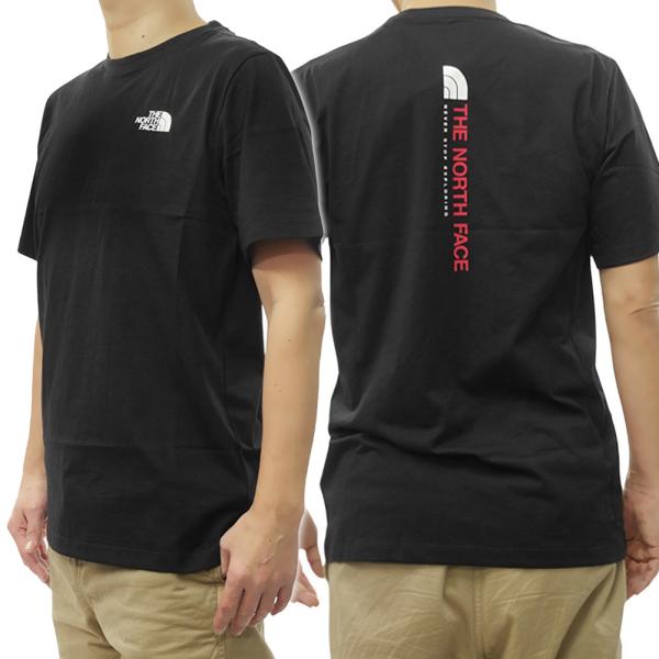 THE NORTH FACE ノースフェイス クルーネック Tシャツ NF0A8GV1 / M VERTICAL REGULAR SHOR メンズ ブラック 2026春夏新作