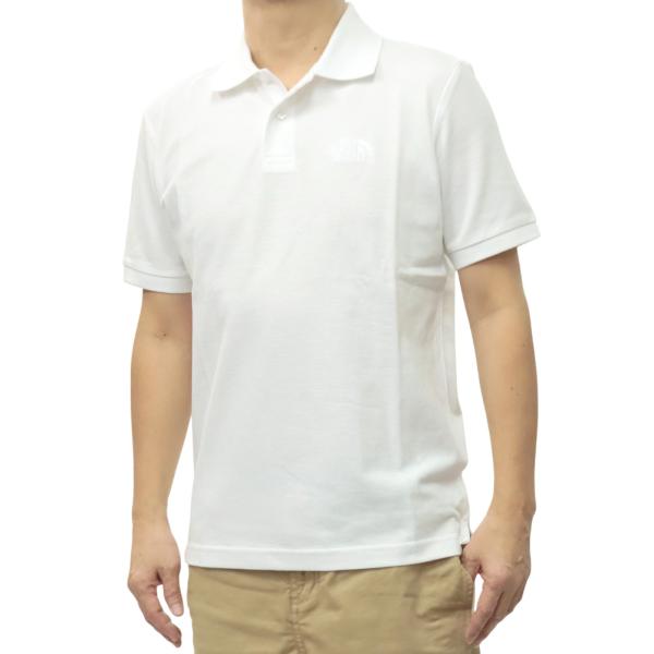THE NORTH FACE ノースフェイス メンズ 清涼カノコ ポロシャツ 半袖 NF0A8C1P / M ESS RG POLO TEE 白ホワイト 定番人気商品