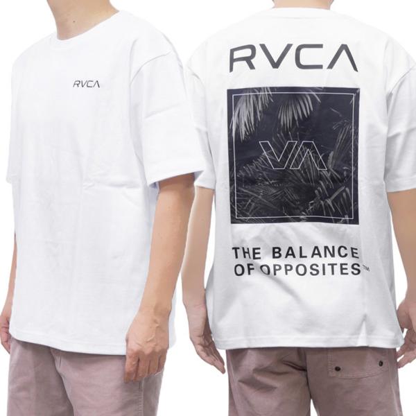 RVCA ルーカ クルーネック Tシャツ BF041250 PAIM BOX SS 半袖 バックプリント カジュアル スポーティ トレーニング 海 コットン メンズ ホワイト 国内正規品