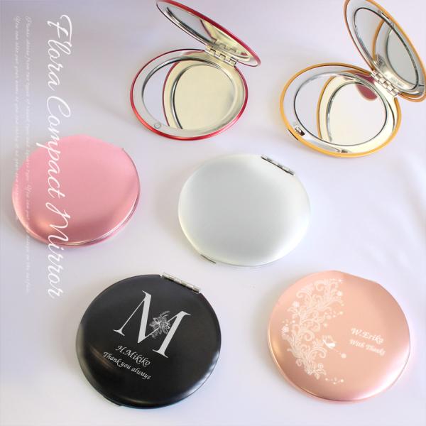 【※ご使用に差し支えない程度の小さな傷・擦れがございます。】使用するには全く問題ない商品を、お手頃価格でお届けします。名前や記念日を刻印した世界で一つだけのオリジナルミラー！上品で華やかなお花系デザインがおしゃれ♪お母さんやおばあちゃんへの...