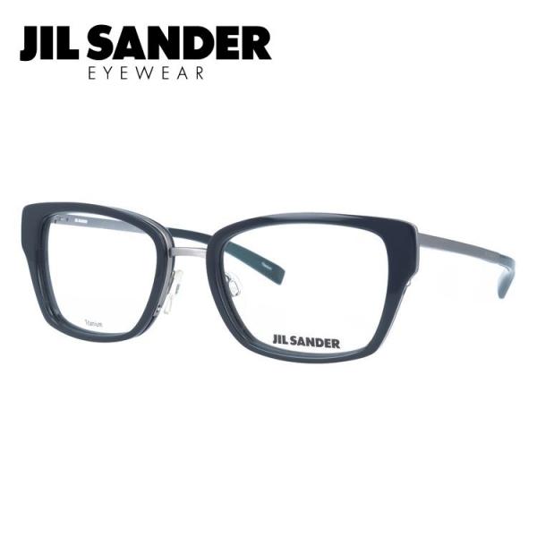 【ブランド】　JIL SANDER （ジルサンダー）【品目】　眼鏡【型番】　J2004-D 54サイズ【フィッティング】　調整可能ノーズパッド（クリングス）【シェイプ】　スクエア【カラー】　フレーム：ダークグレー/マットガンメタル　テンプル...