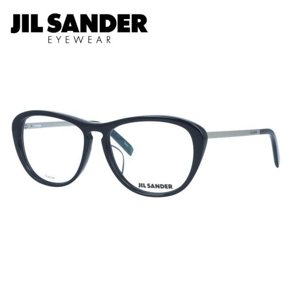 【ブランド】　JIL SANDER （ジルサンダー）【品目】　眼鏡【型番】　J4013-A 53サイズ【フィッティング】　レギュラーフィット【シェイプ】　ウェリントン【カラー】　フレーム：ブラック　テンプル：ブラック/マットシルバー【素材】...