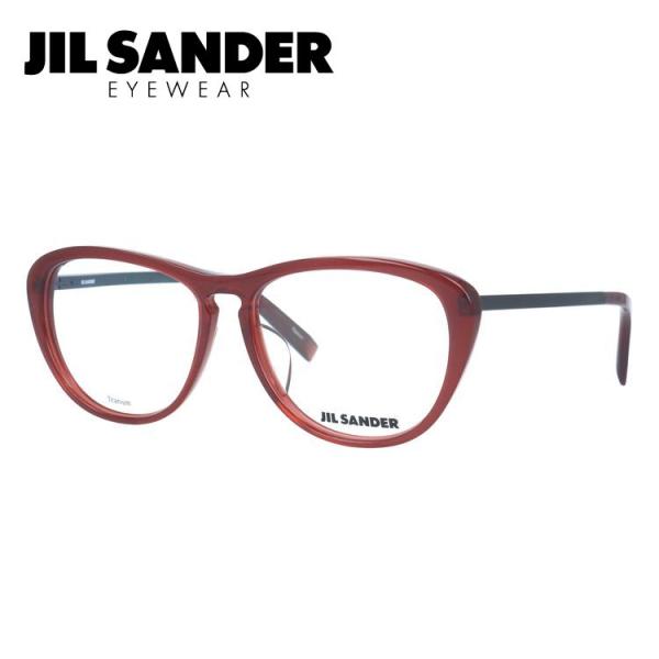 【ブランド】　JIL SANDER （ジルサンダー）【品目】　眼鏡【型番】　J4013-B 53サイズ【フィッティング】　レギュラーフィット【シェイプ】　ウェリントン【カラー】　フレーム：クリアレッド　テンプル：レッド/マットガンメタル【素...